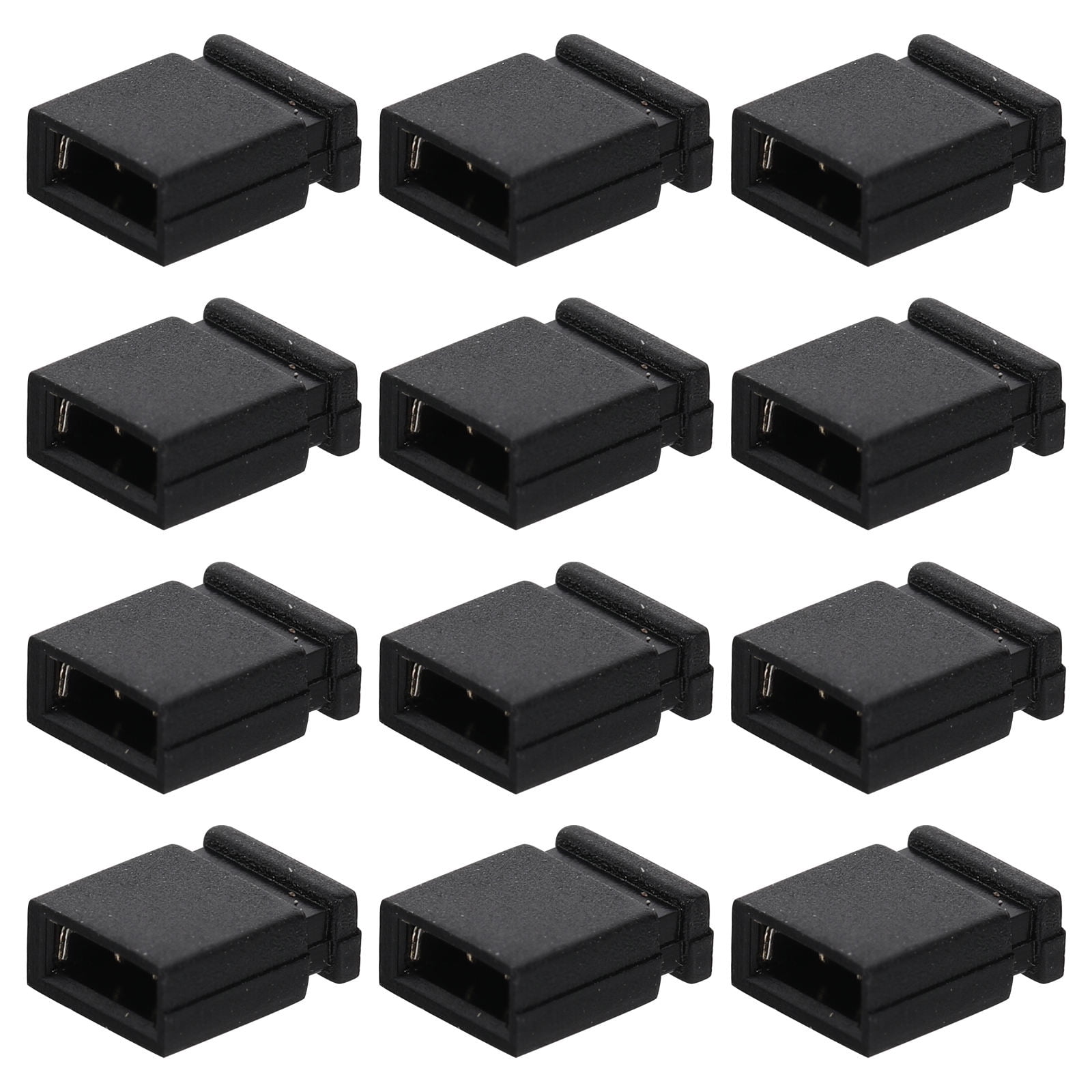 FOLOYORI 1000Pcs Jumper Cap Black Plastic Copper for PCB Pin Header and ...