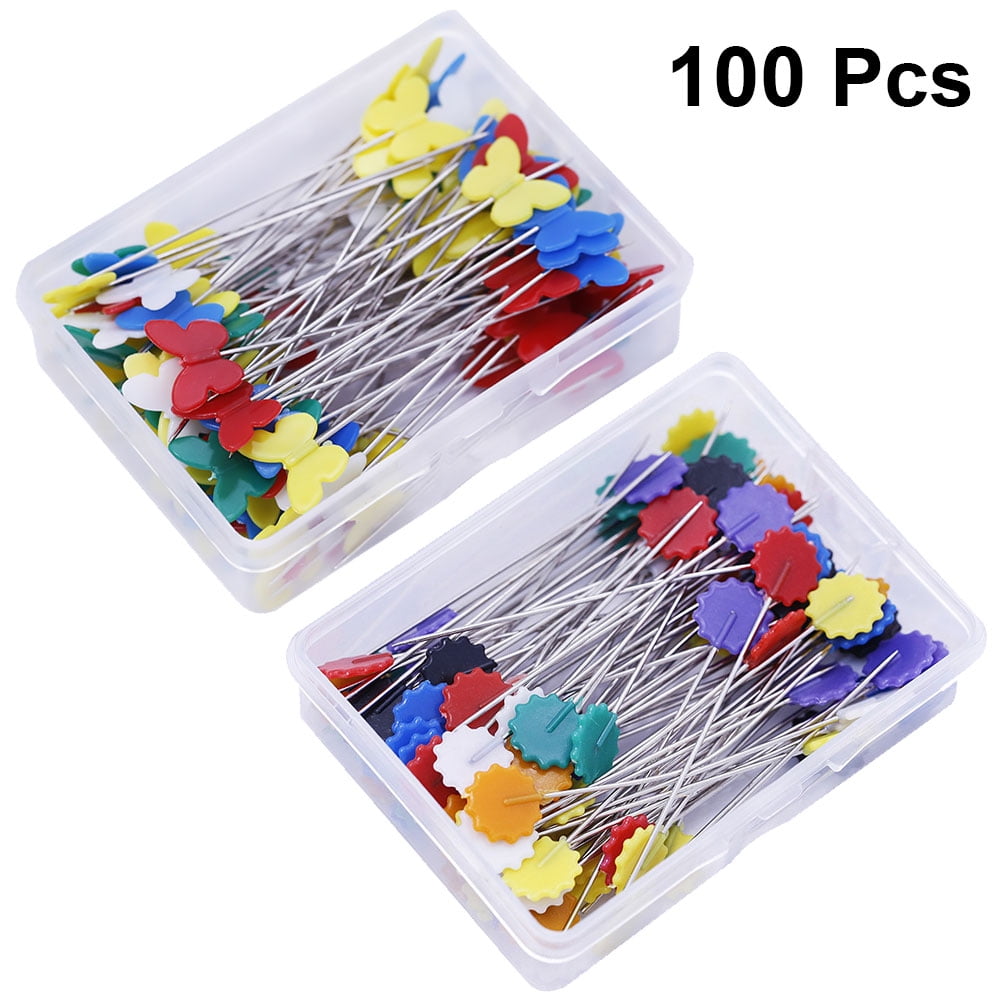 FOLOYORI 100Pcs Flower Pins Assorted Color Diy Fixing Pins For Office ...