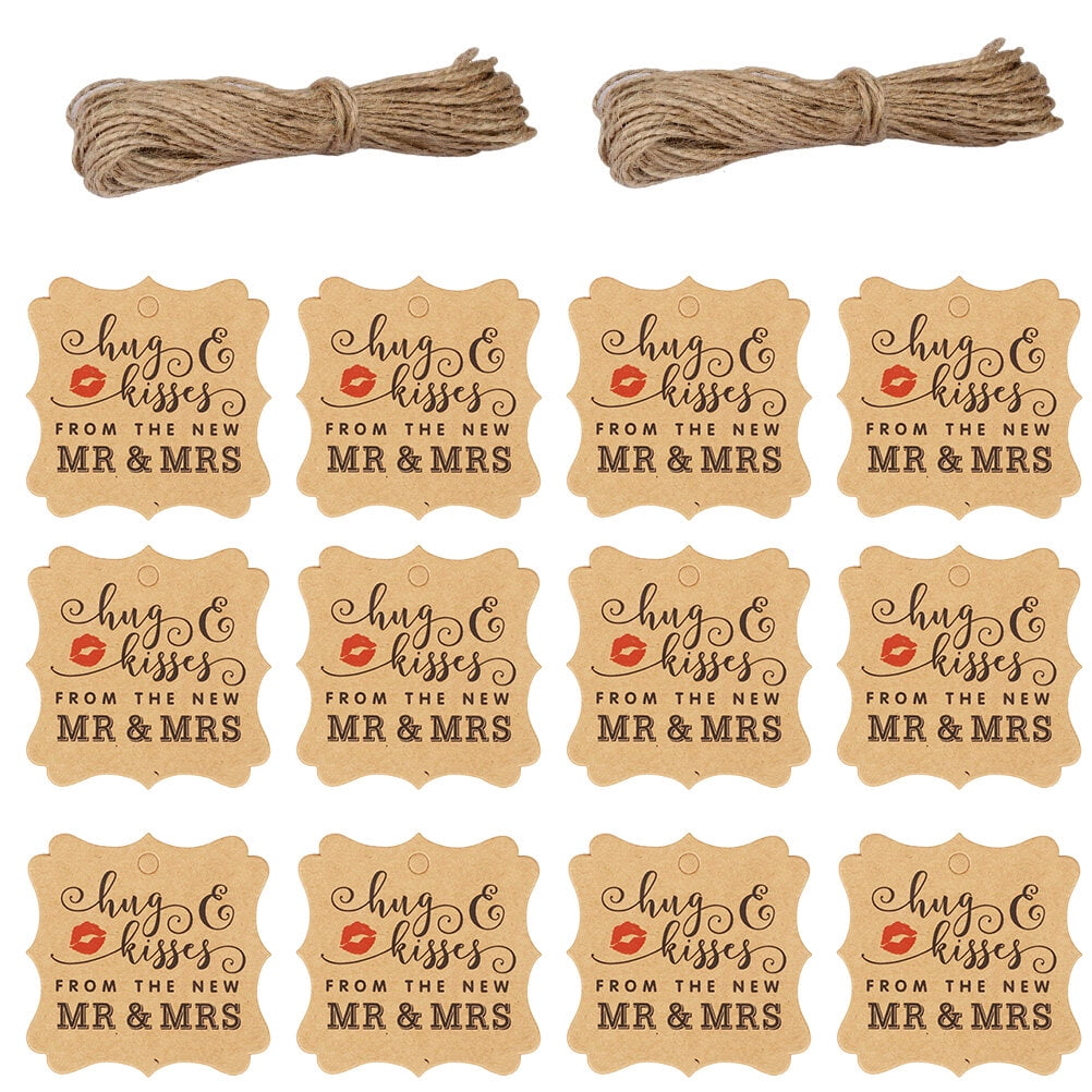 FOLOYORI 100Pcs Multi Color Kraft Paper Hanging present Bag Labels for ...