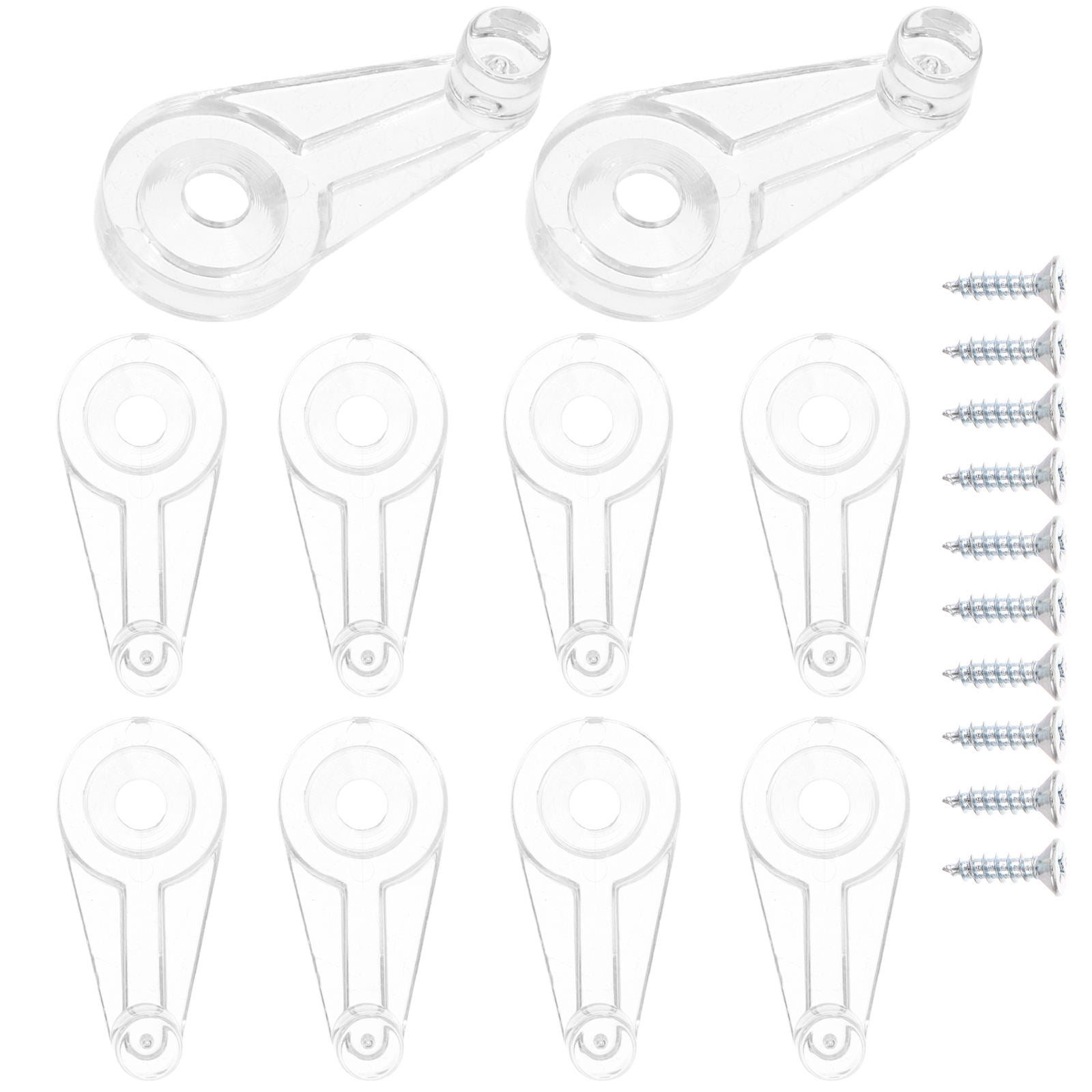 FOLOYORI 100Pcs Transparent Plastic Glass Door Clips for Easy ...