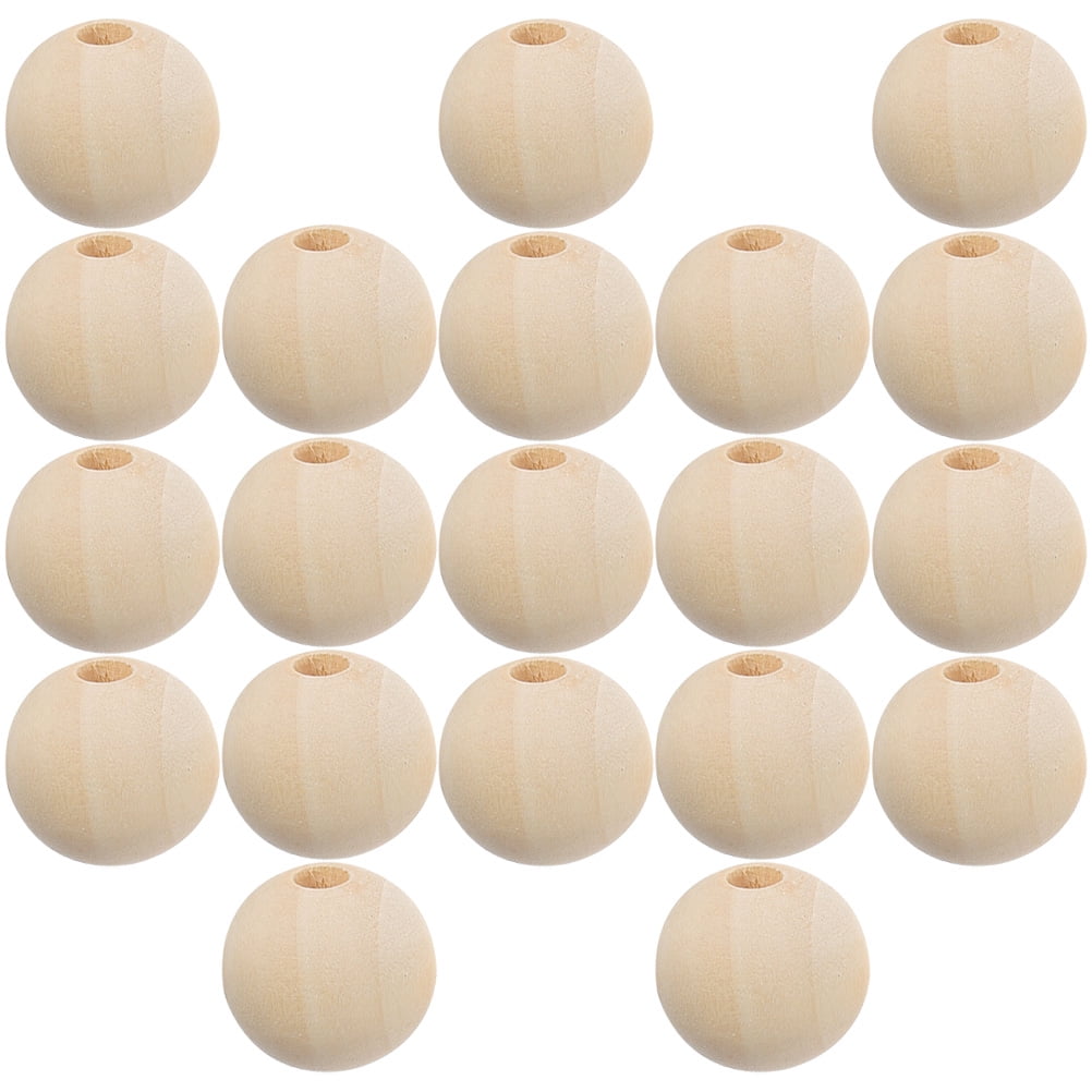 FOLOYORI 100Pcs Wooden Beads for Diy Jewelry Beads Simple Colors for ...