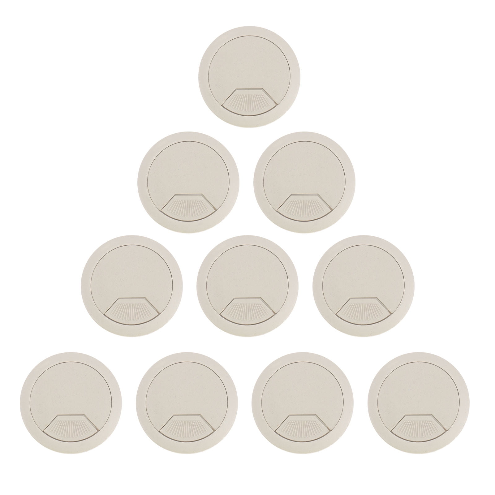 FOLOYORI Desk Cable Hole Top Cover Plastic 10Pcs Beige - Walmart.com