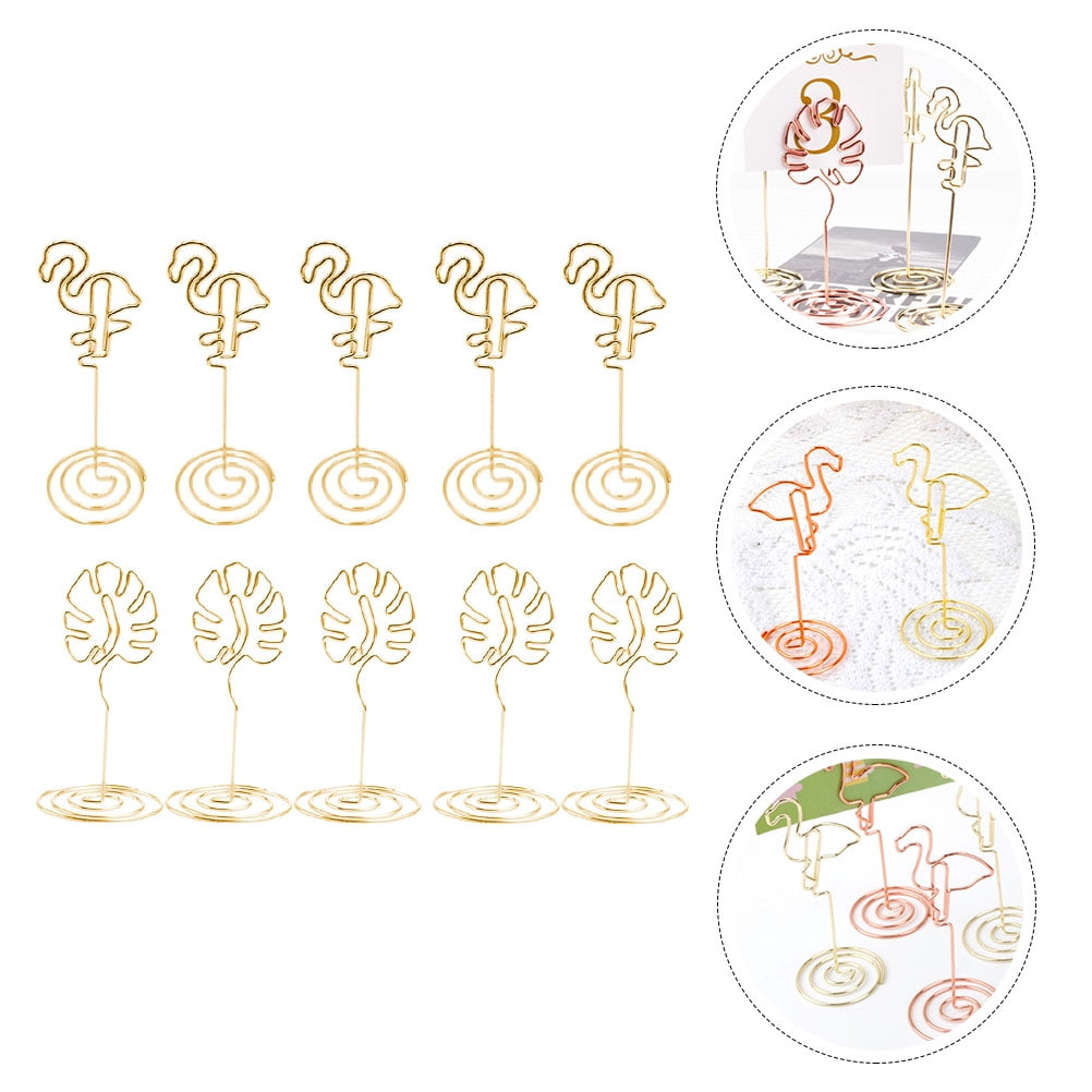 FOLOYORI 10Pcs Hawaii Style Place Card Holders Metal Table Number ...