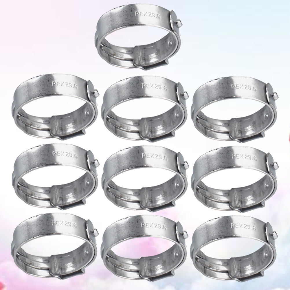 FOLOYORI 10Pcs Silver Hose Clip Clamps for Transmission Hose Home ...