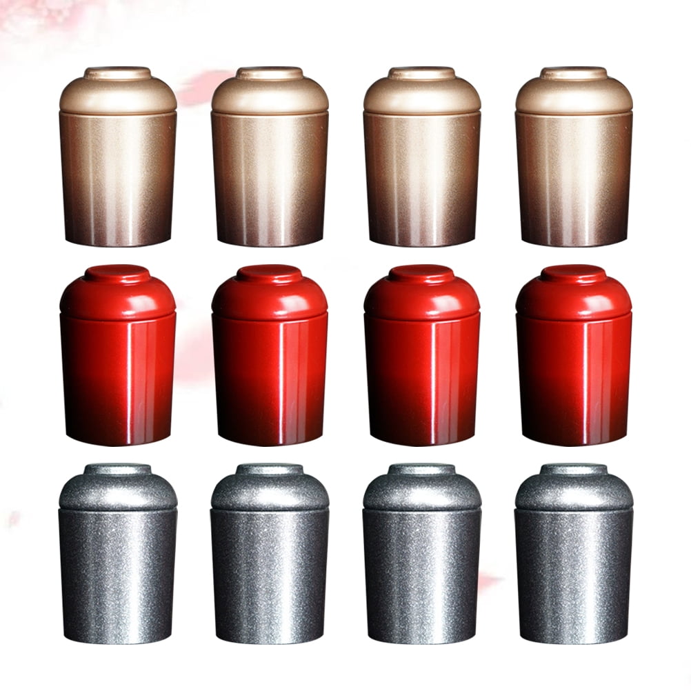 FOLOYORI 12Pcs Tea Canisters for Loose Tea Portable Tinplate Containers ...