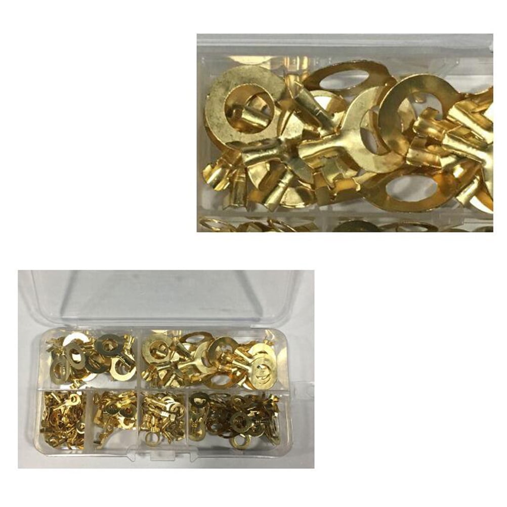 FOLOYORI 150Pcs Cold Pressure Wiring Connection Terminals Copper Car ...