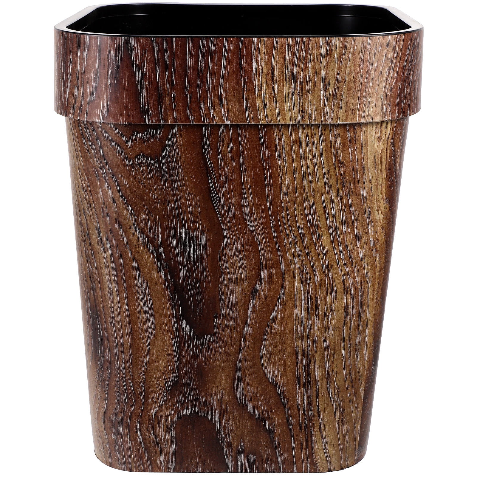 FOLOYORI 1PC Household Trash Holding Storage Bucket in Coffee Wood ...