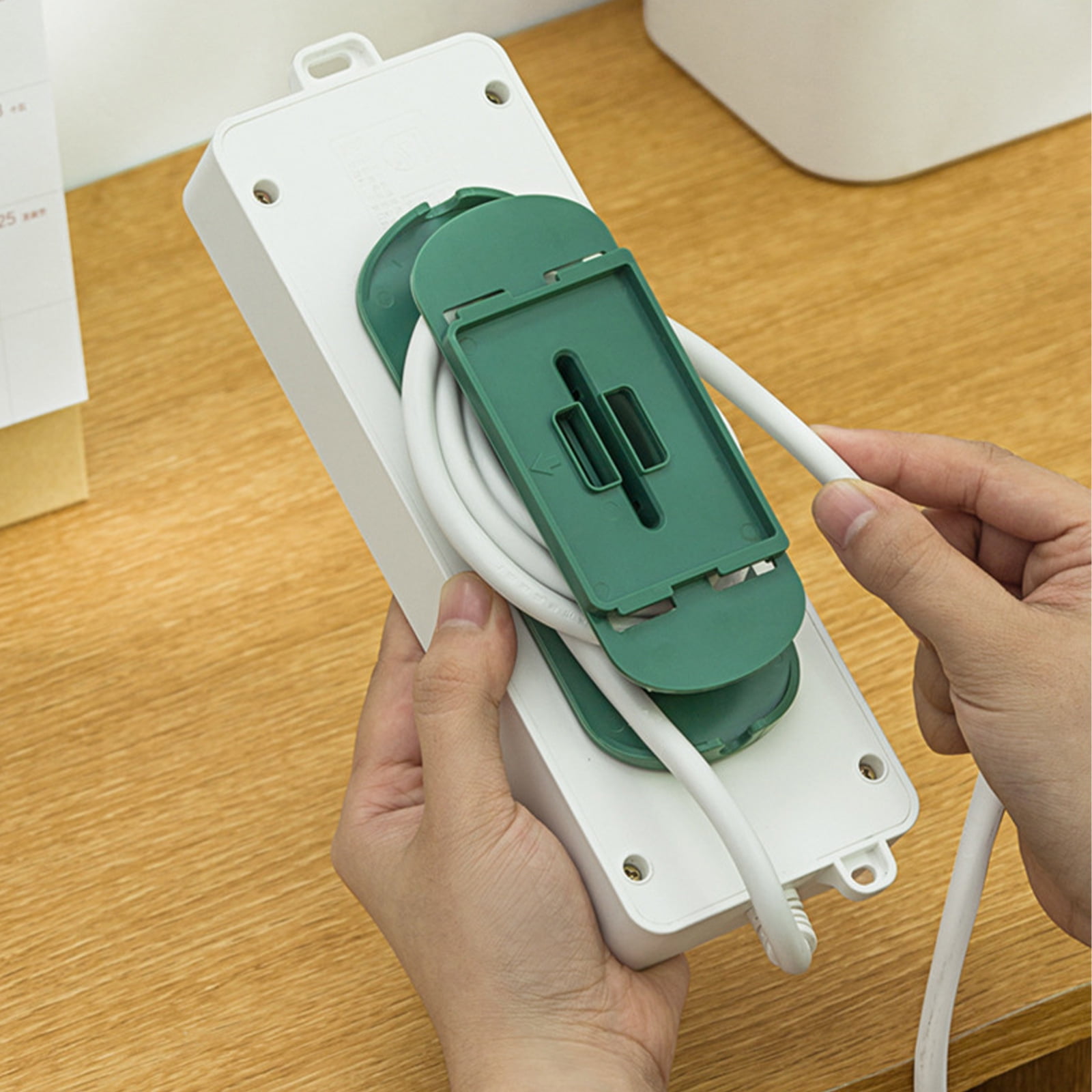 FOLOYORI 1Pack Square Wall-Mounted Socket Organizer For Household Users ...