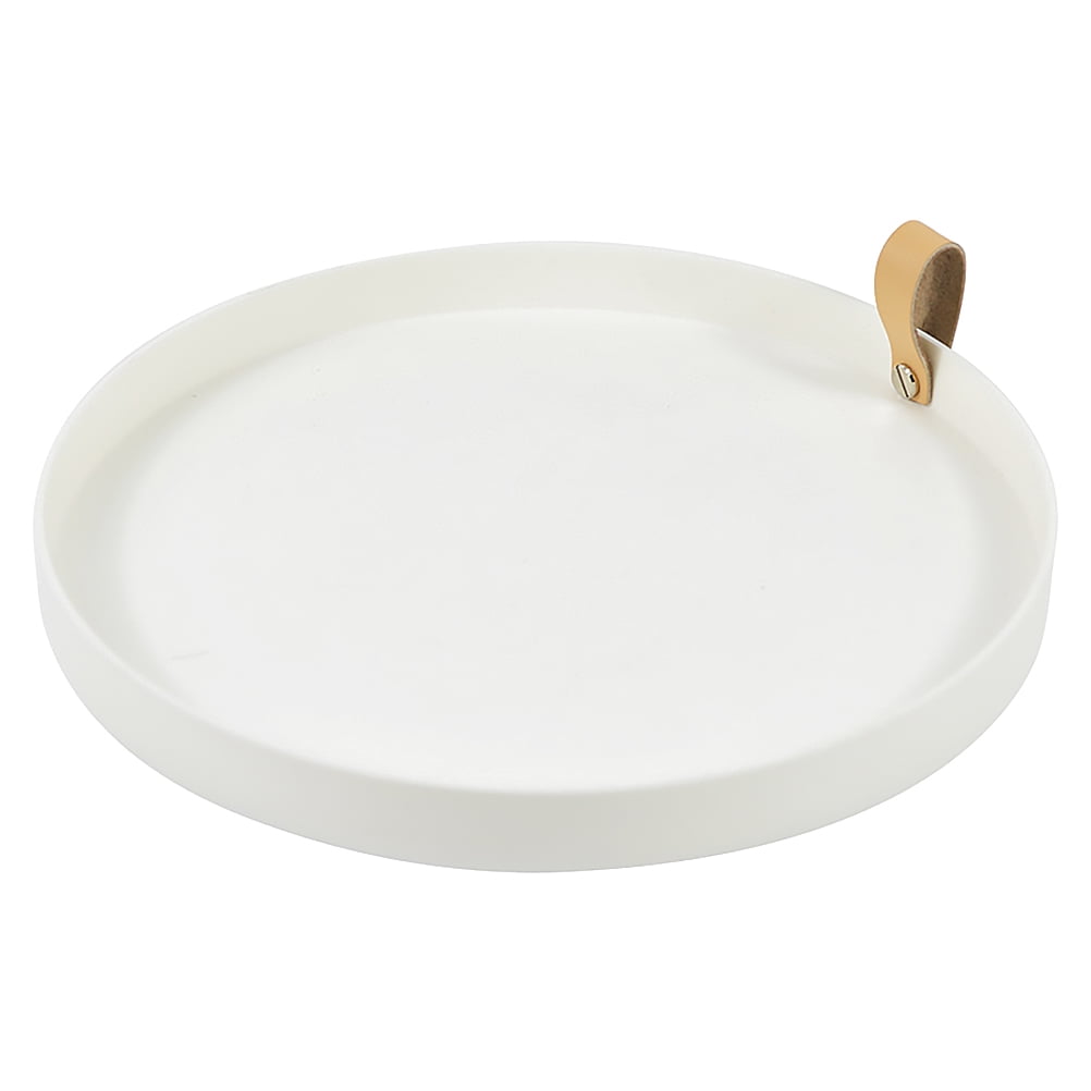 FOLOYORI 1Pcs Circular Storage Tray White For Desktop Organization And ...