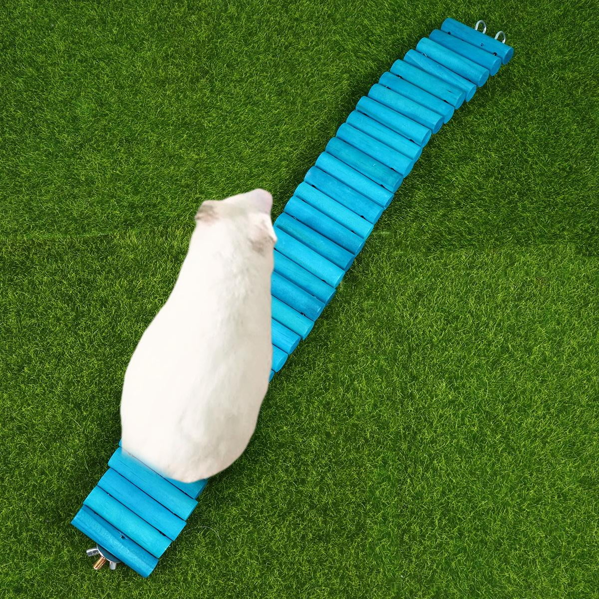 FOLOYORI 1Set Bamboo Round Wood Plank Climbing Stair for Squirrel ...