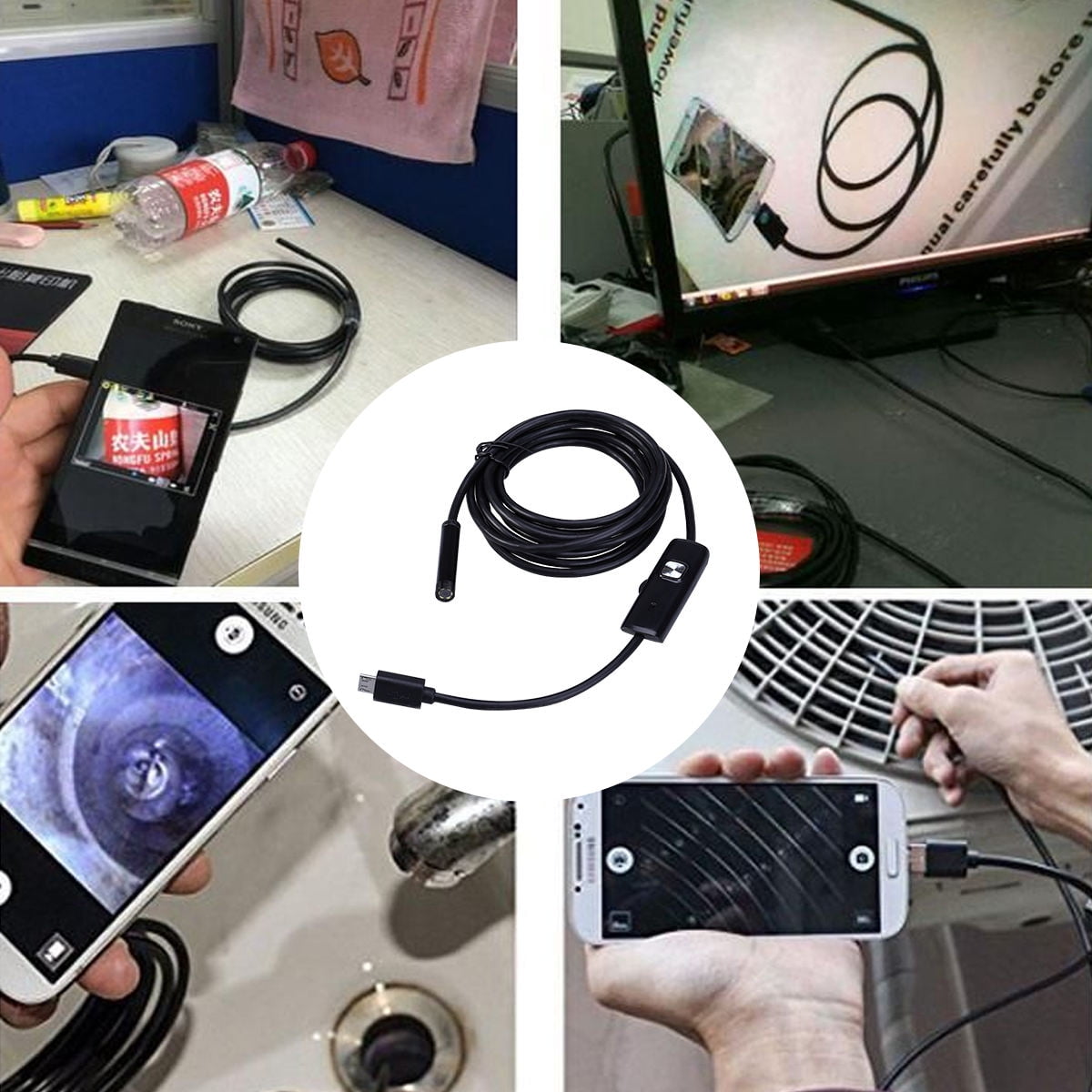 FOLOYORI 1Set Black Inspection Camera for Phones with Photo Shooting ...