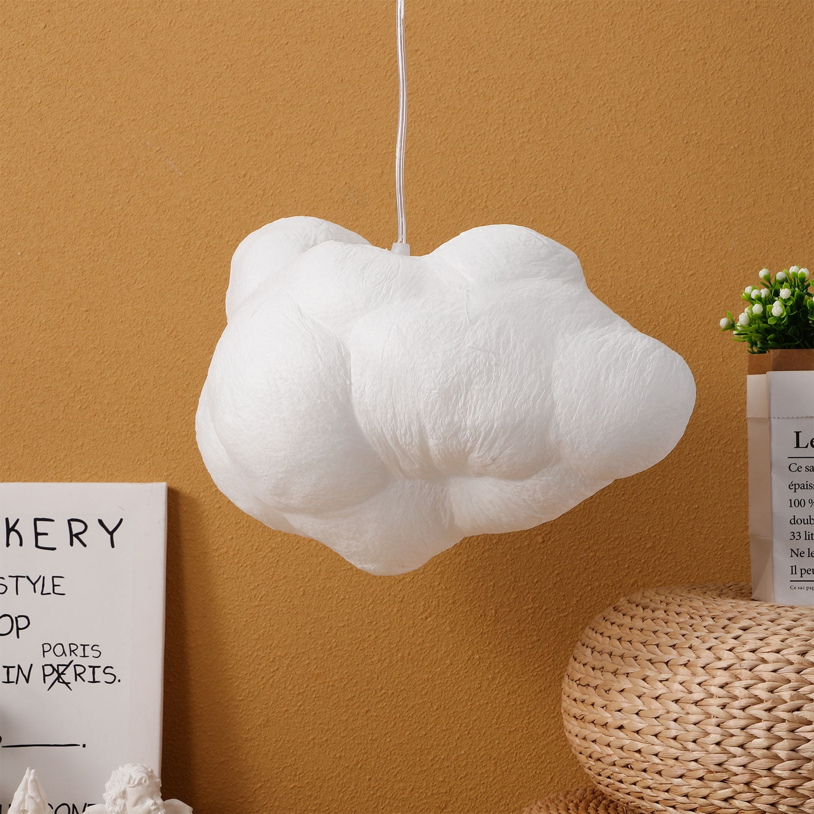 FOLOYORI 1Set Cloud Shape LED Pendant Lamp Warm White Cloud Shaped Lamp ...