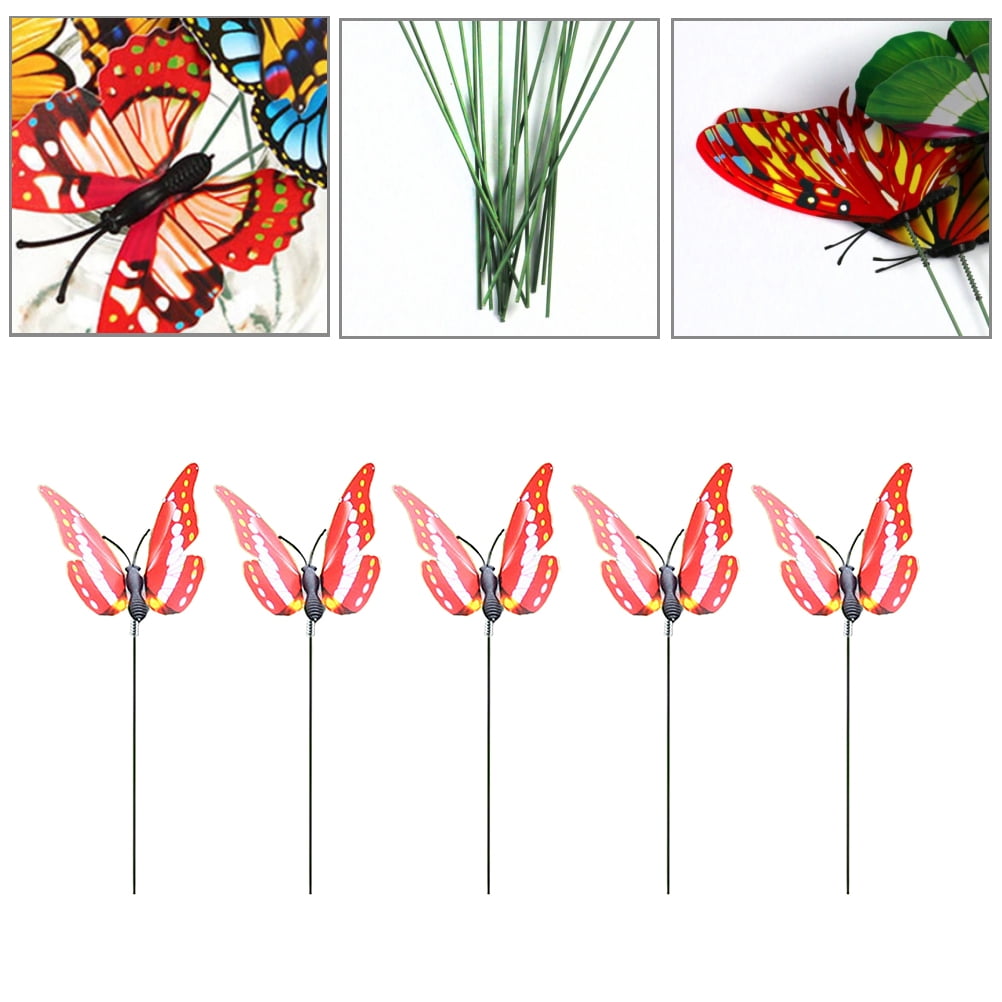 FOLOYORI 1Set Faux Floral Arrangements Plastic Flowers with Butterfly ...