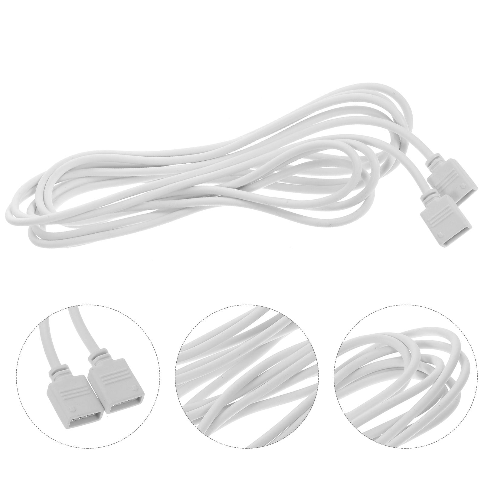 FOLOYORI 1Set Light Strip Connector 3 Meters White Pvc For Rgb Led ...