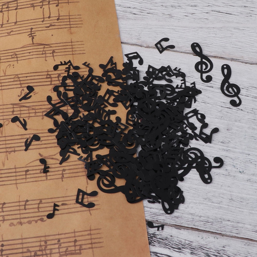 FOLOYORI 1Set Musical Note Shape Confetti Black Plastic Decoration for ...