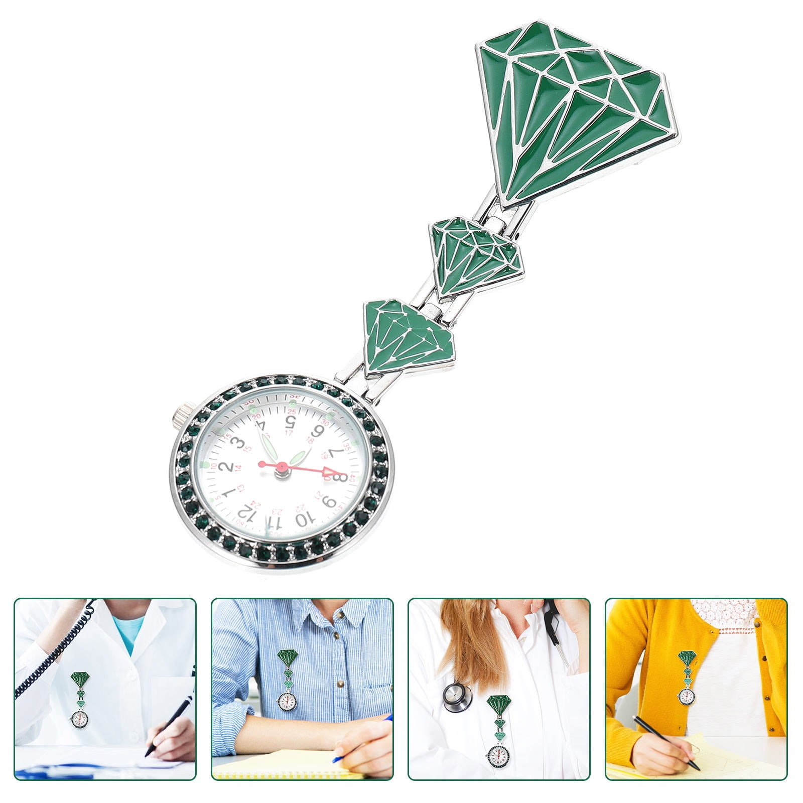 FOLOYORI 1Set Nurse Clip Watch Metal Nurse Watch Hanging Function for ...