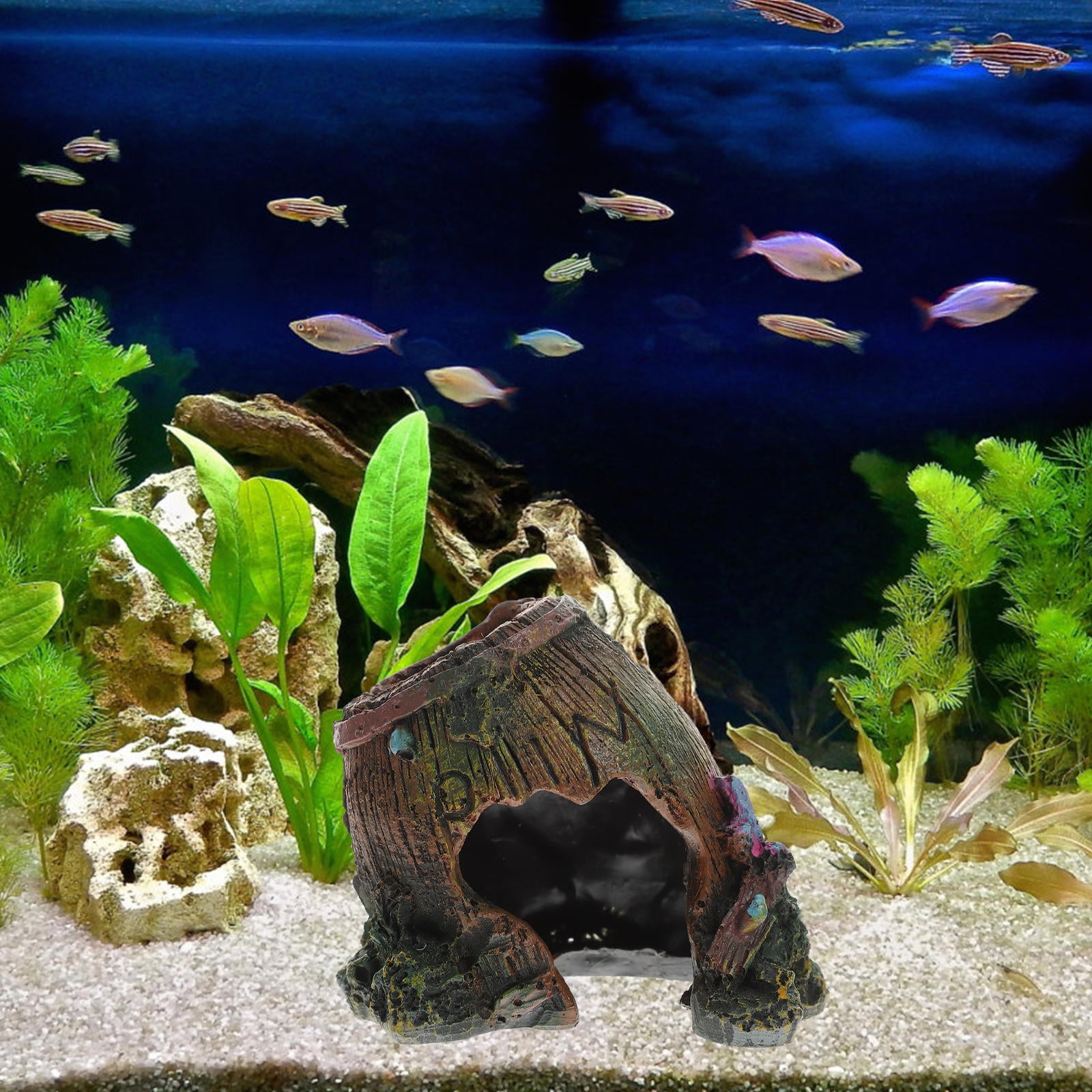 FOLOYORI 1Set Resin Barrel Hiding Place for Aquarium Fish Shrimp ...