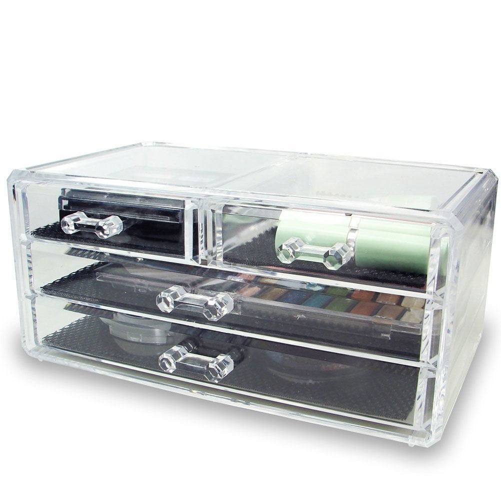 FOLOYORI 1Set Transparent 3 Layer Acrylic Drawers Style Organizer for ...