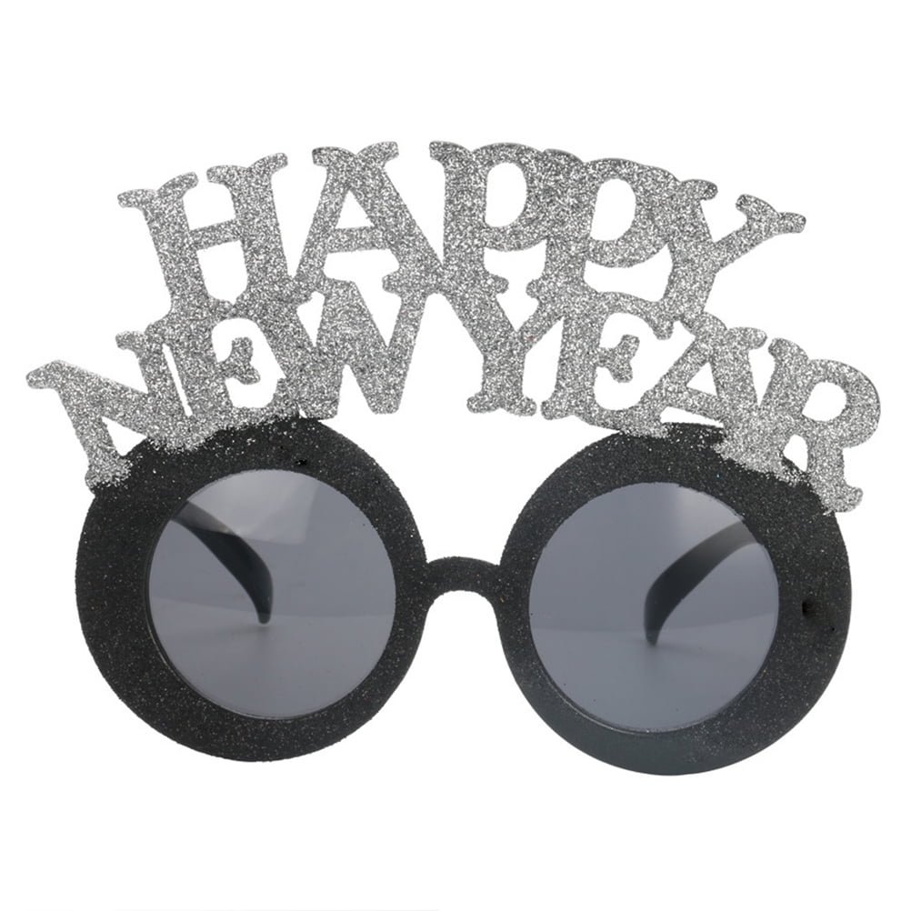 FOLOYORI 1Set Wacky Glasses Round Silver Pc Party Accessory Celebration ...