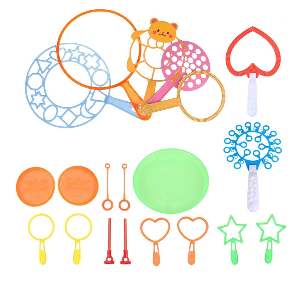 FOLOYORI 20 Pcs Kids Bubble Maker Large Bubble Wand Assorted Color for ...
