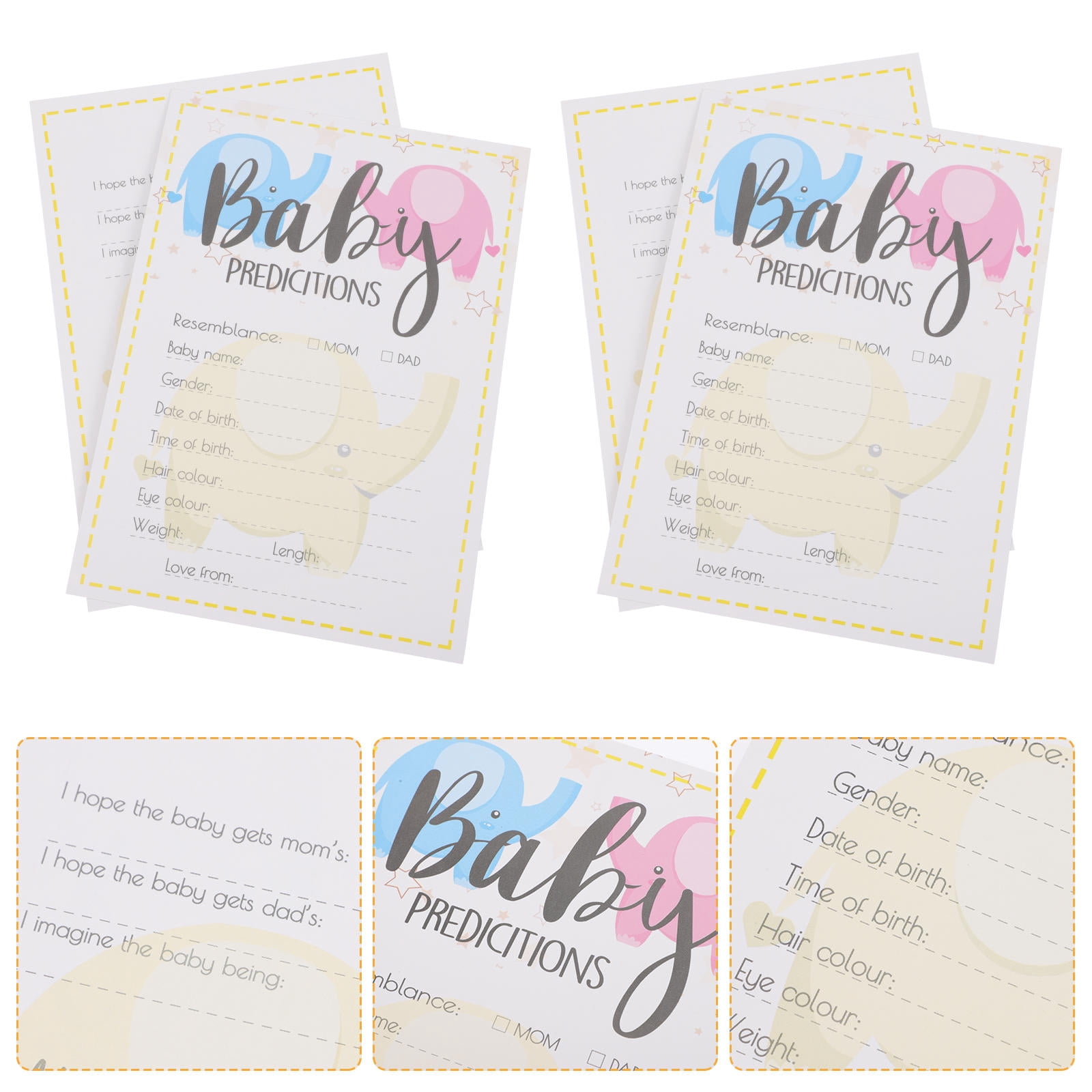FOLOYORI 20Set Advice Cards Baby Shower Games with Gender Reveal ...