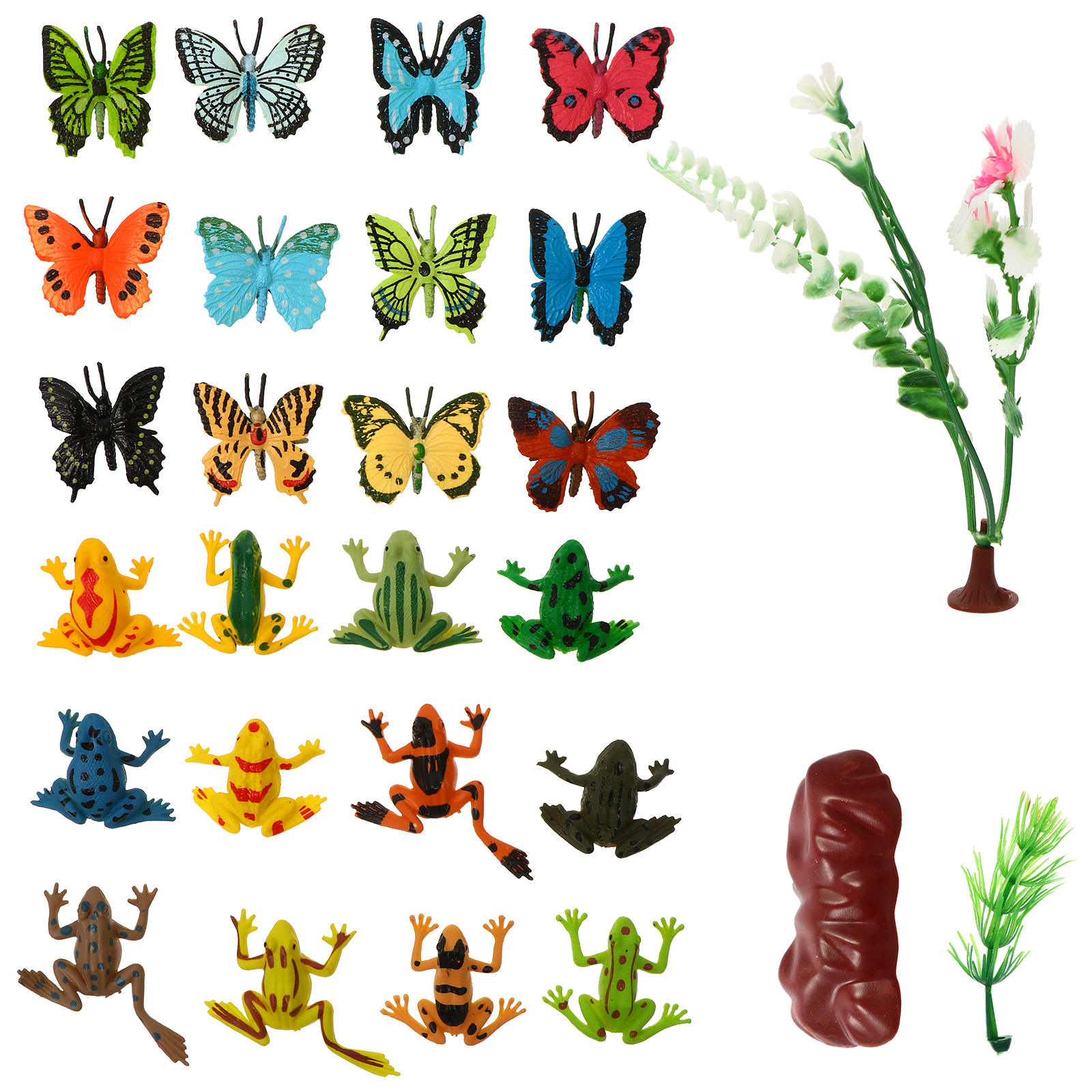 FOLOYORI 24Pcs Simulation Animal Plaything Assorted Color Imitated ...
