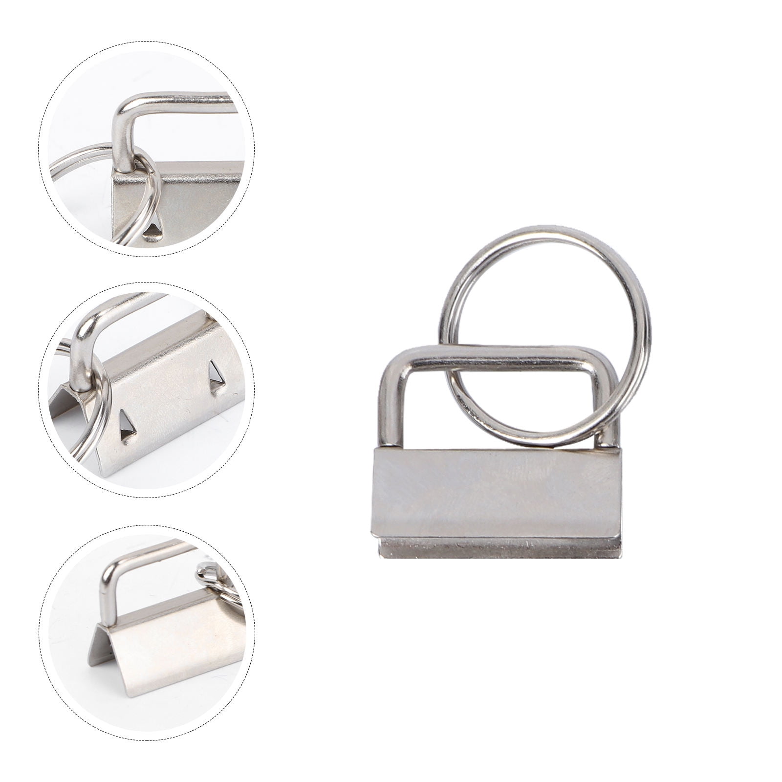 FOLOYORI 25Pcs Metal Key Chain Fob Wristlet for Lanyard Accessories ...