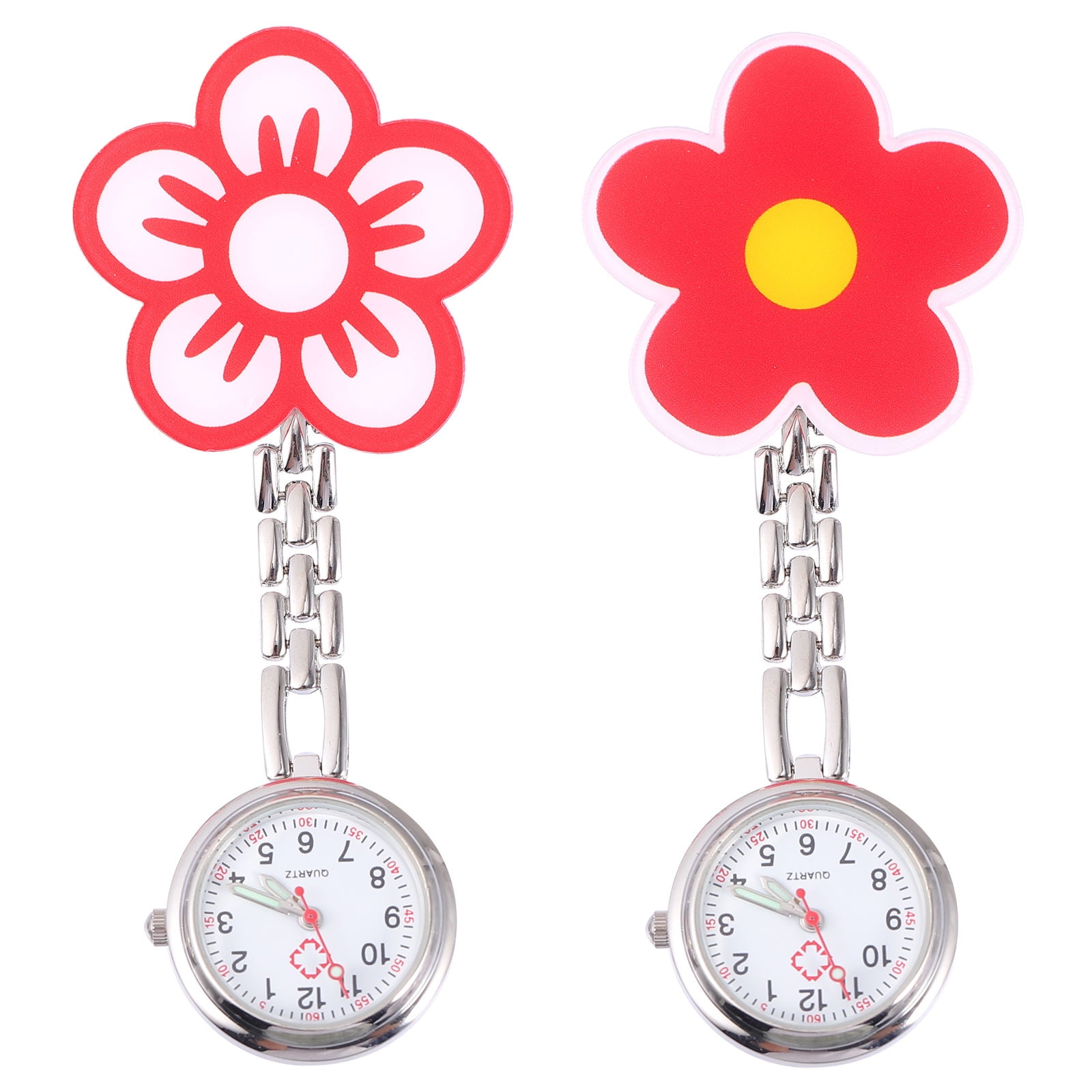 FOLOYORI 2Set Clip On Quartz Watch for Nursing Portable Medical Watches ...