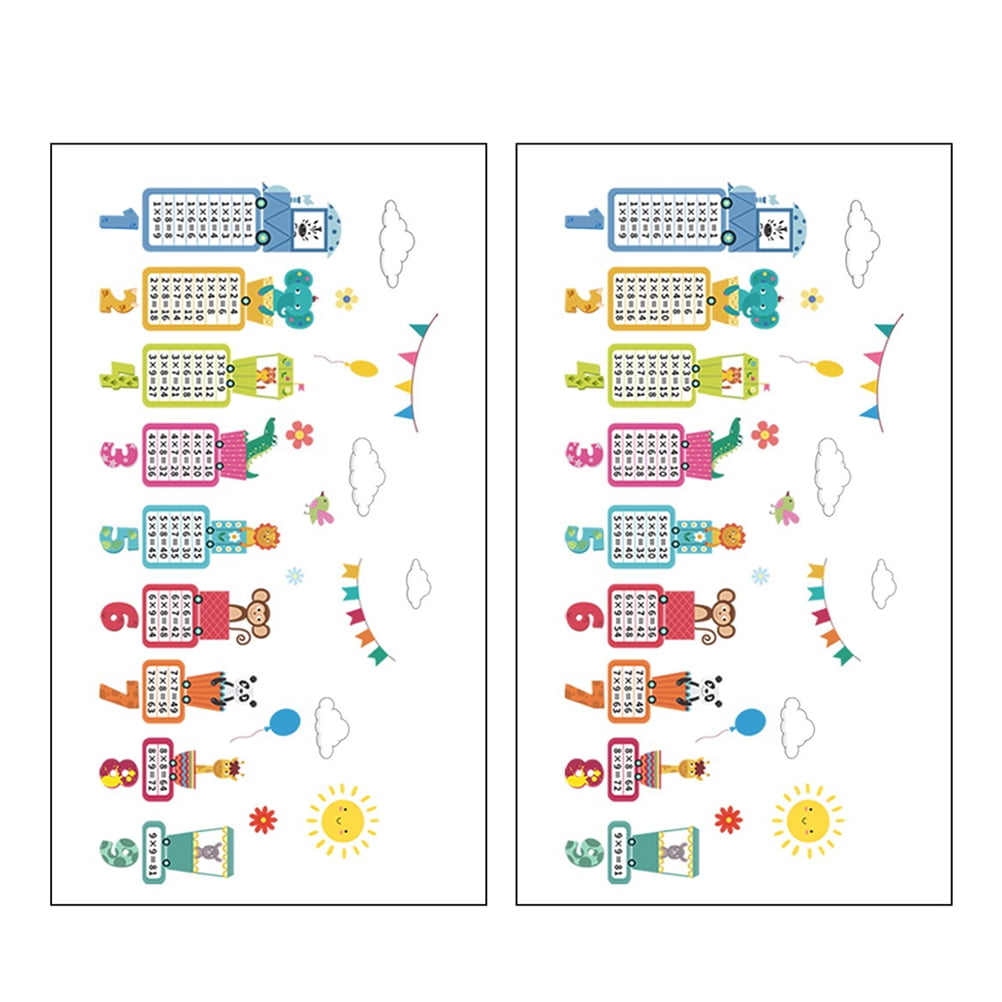 FOLOYORI 2Sets Assorted Color Multiplication Table Wall Stickers for ...