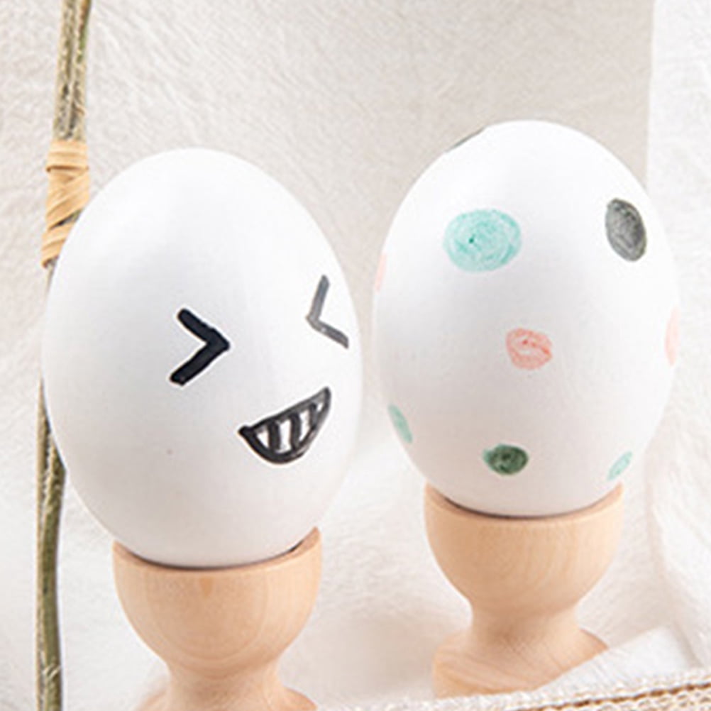 FOLOYORI 3 Sets Realistic Wooden Eggs for Children with Unfinished Fake ...