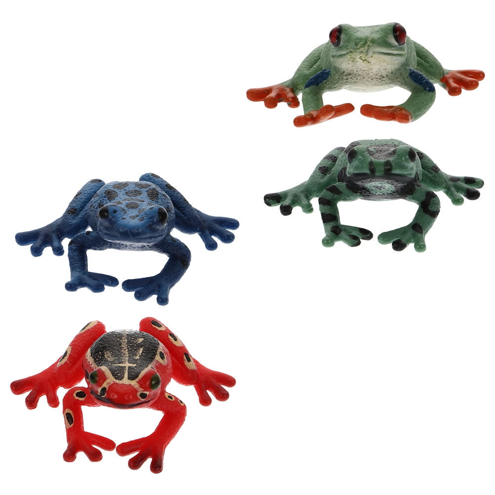 FOLOYORI Amphibian Models Assorted Color Plastic 4Pcs 1.69X1.41X0.75in ...
