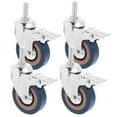 FOLOYORI 4Pcs Industrial Caster PVC Swivel Rolling Wheel with Brake for ...