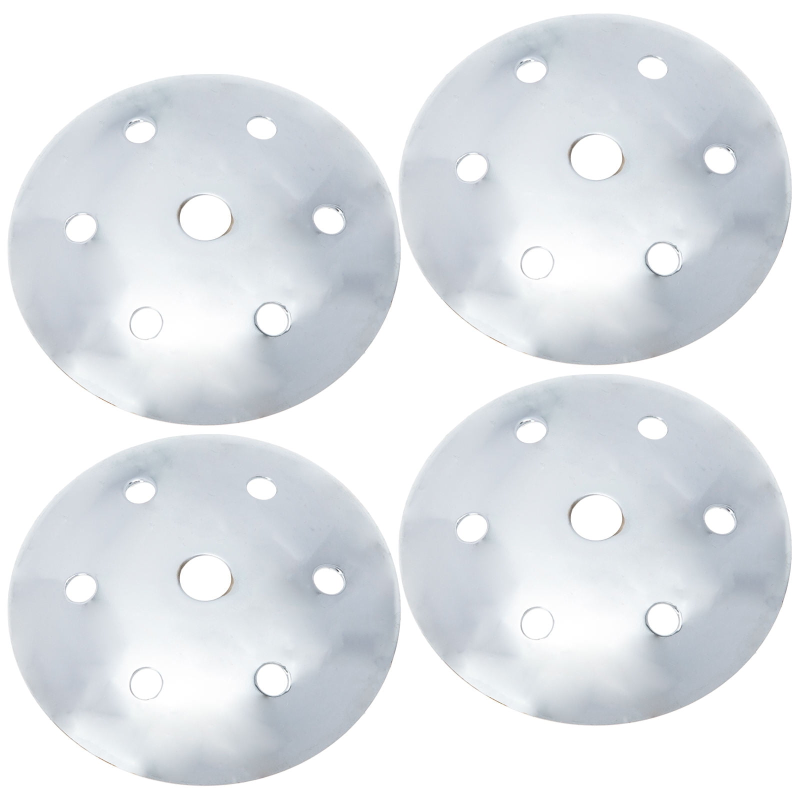 FOLOYORI 4Set Ceiling Cover Plate Compact Round Silver Iron Light Base ...