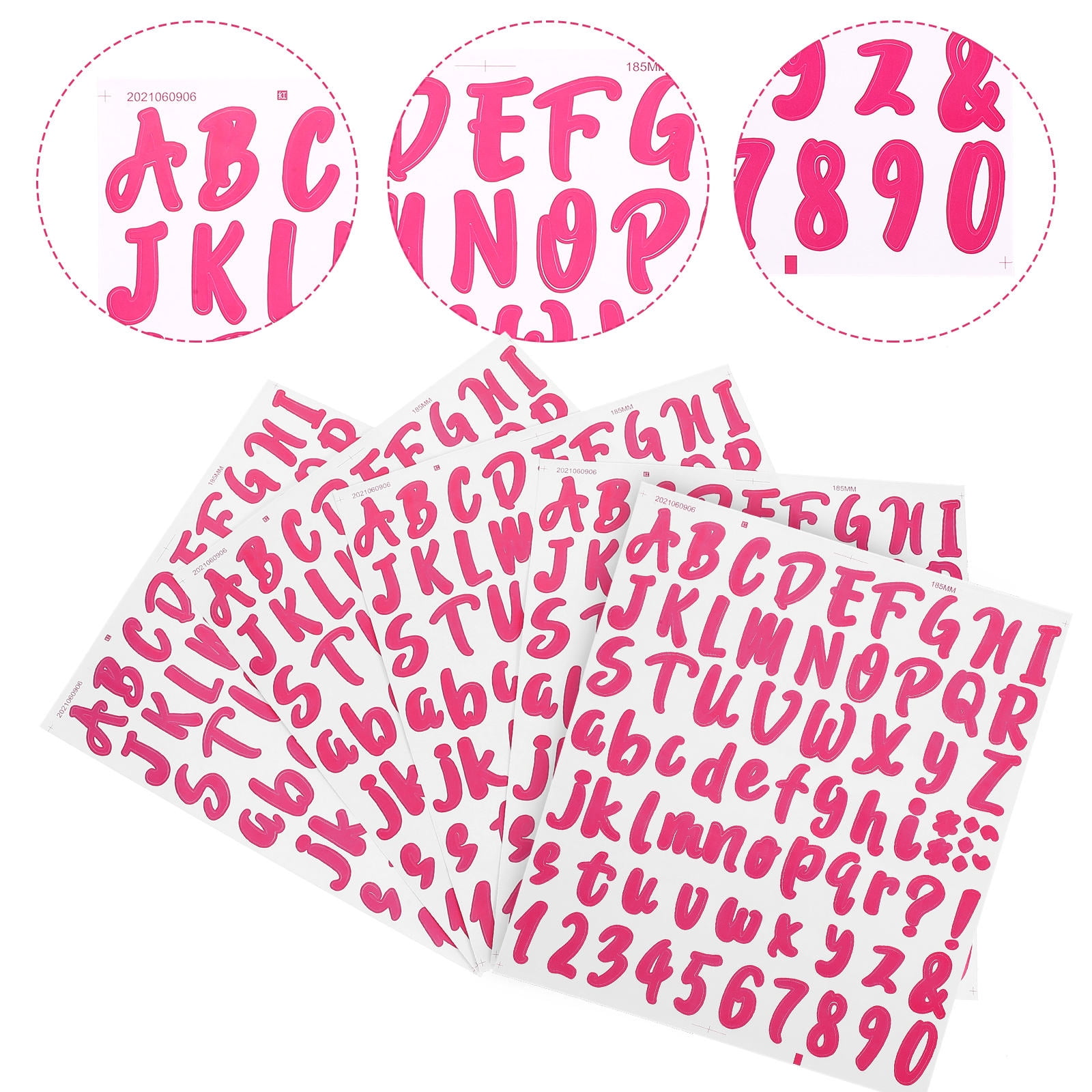FOLOYORI Pvc Mailbox Letters Decals Waterproof 5 Sheets 8.5In X 7.1In ...