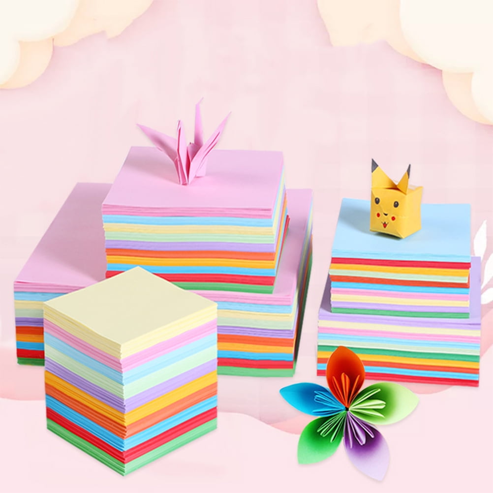 FOLOYORI 500Pcs Origami Paper Decorations Assorted Color for Children ...