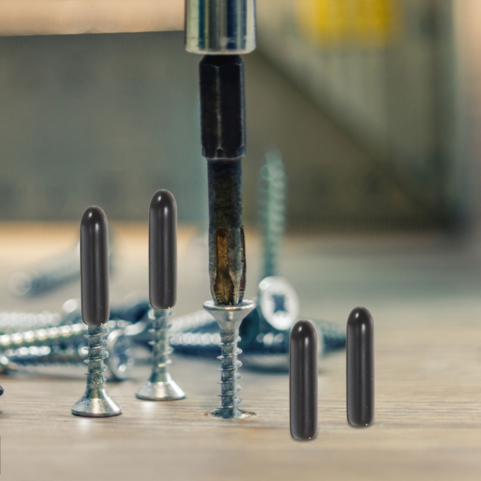 FOLOYORI 500Pcs PVC Screw Cap Covers for Protect from Rust 1.5X0.2cm ...