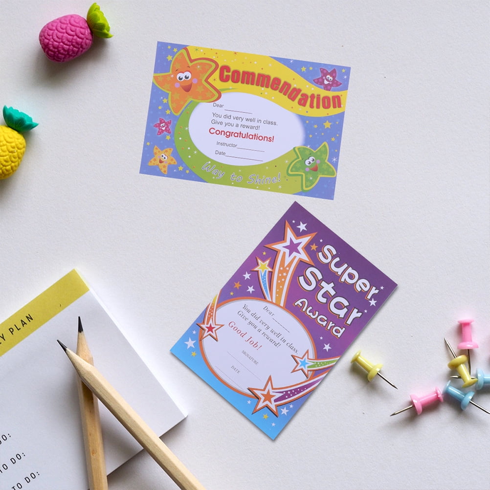 FOLOYORI Award Certificates Kit 200Set Random Style A5 Size for Kids ...