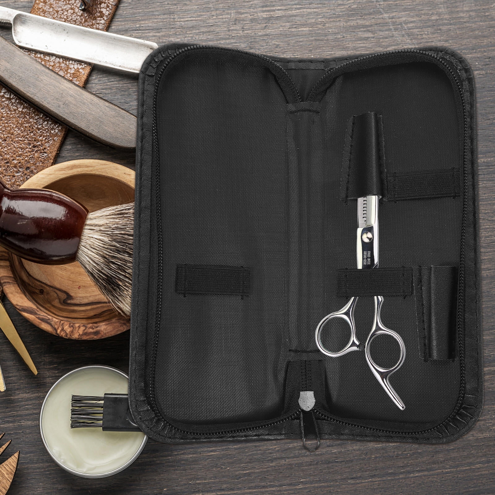 FOLOYORI Salon Tool Pouch Leather 2Pcs Portable Storage Organizer 8.5X3 ...