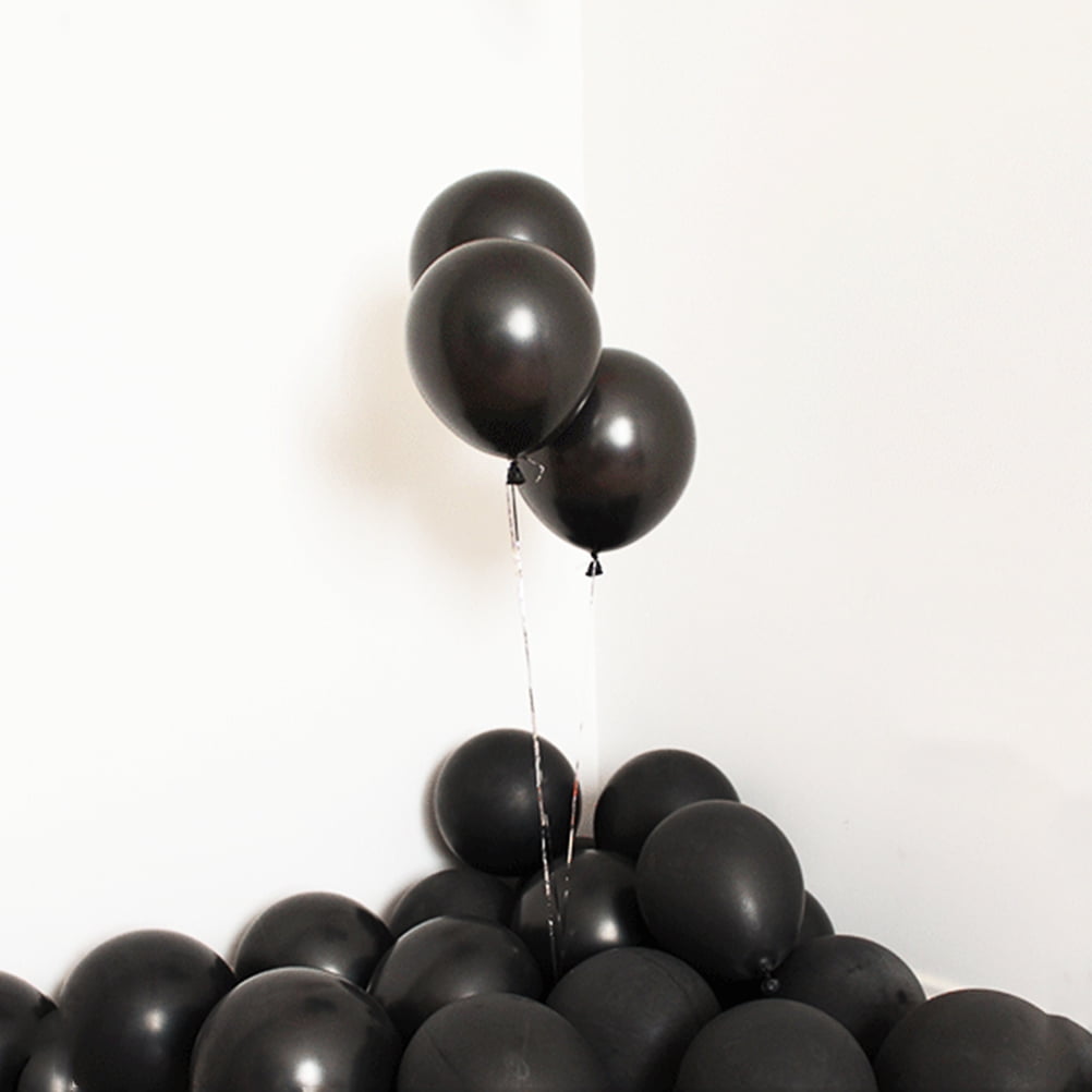 FOLOYORI Black Latex Balloons 12 Inch For Extra Large Party Decorations ...