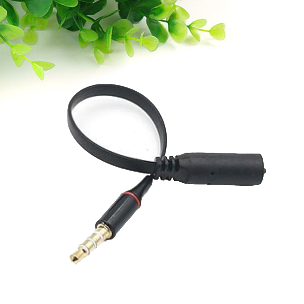FOLOYORI Black Plastic Metal Earphone Extension Cord Sound Signal ...