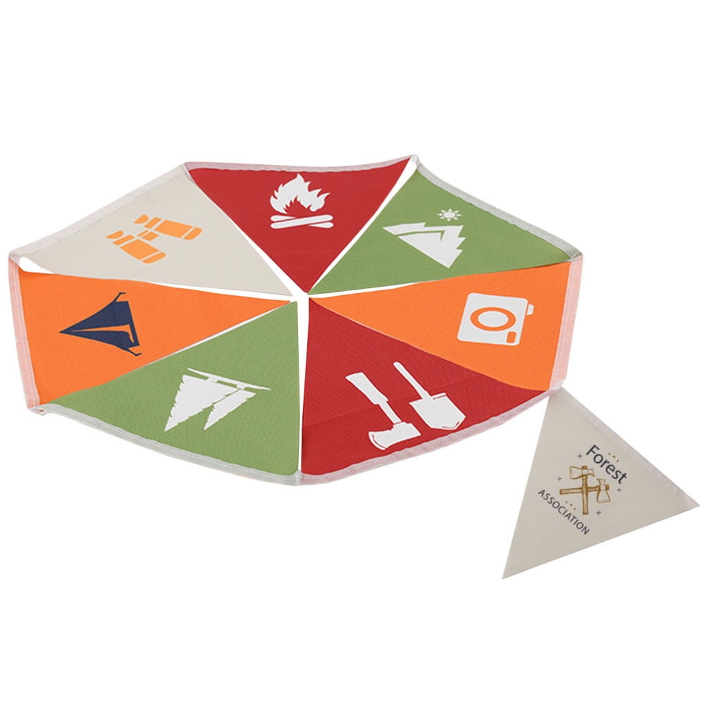 FOLOYORI Camping Tent Triangle Flag 4M Length 8 Flags Decorative ...