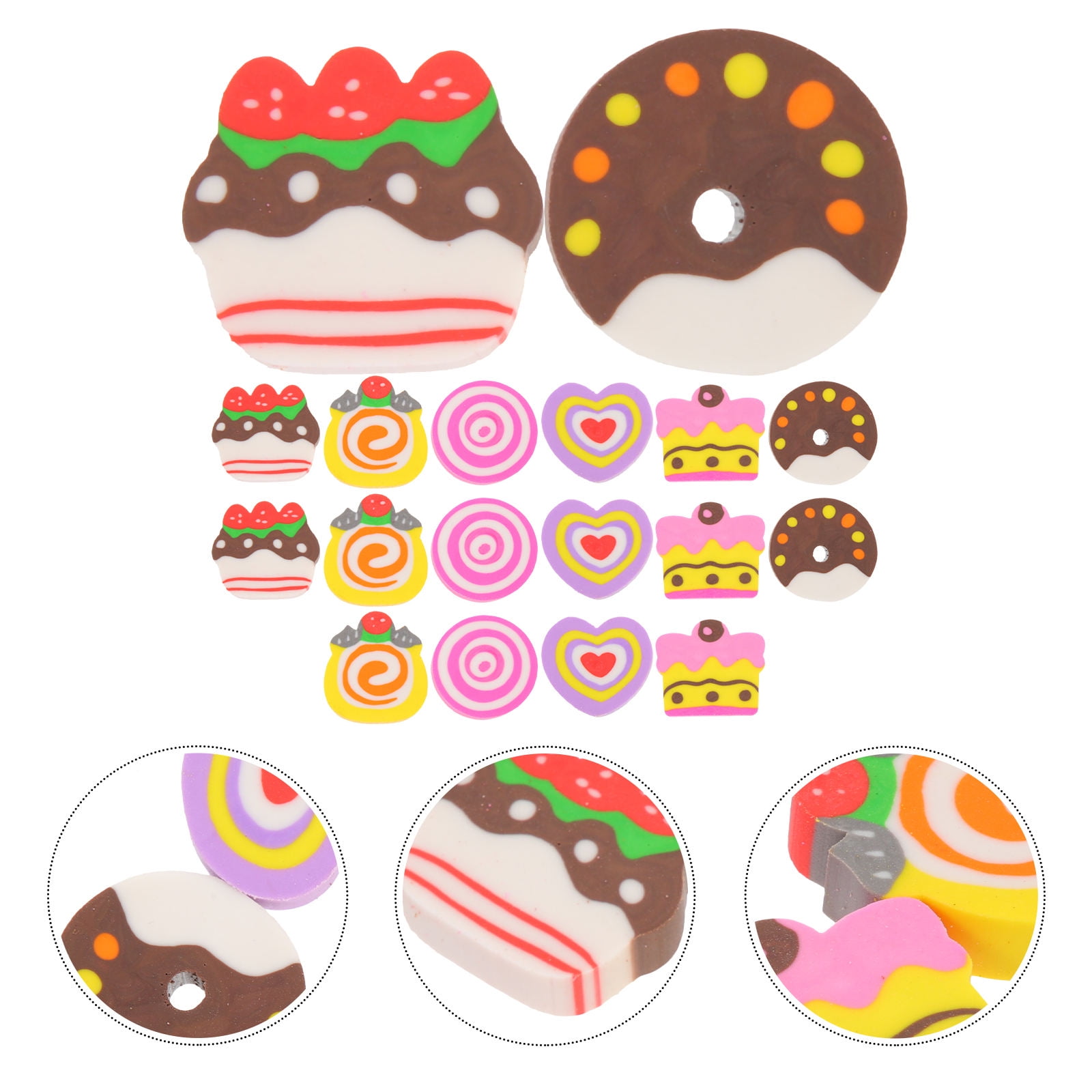 FOLOYORI Cute Heart Shaped Erasers Assorted Color Mini Erasers for ...