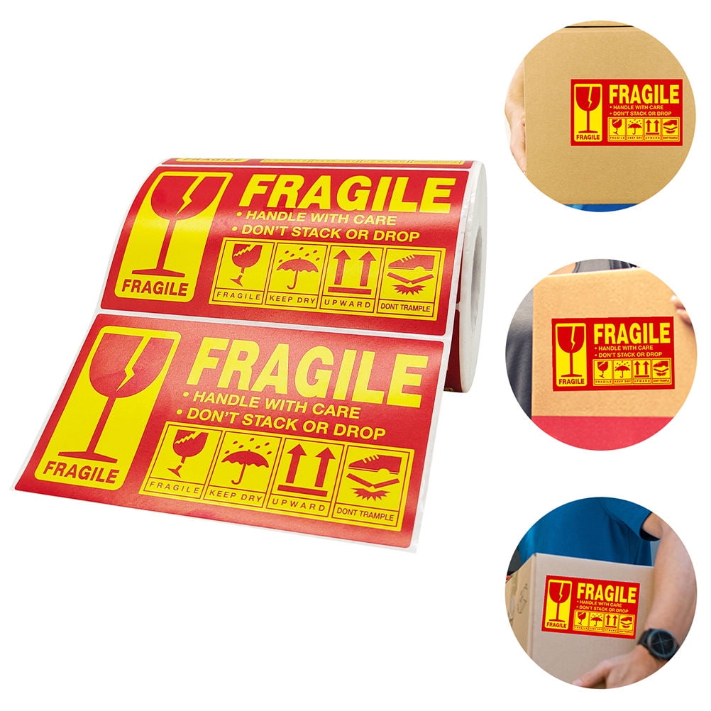 FOLOYORI Handle with Care Warning Labels 300Pcs Fragile Shipping ...