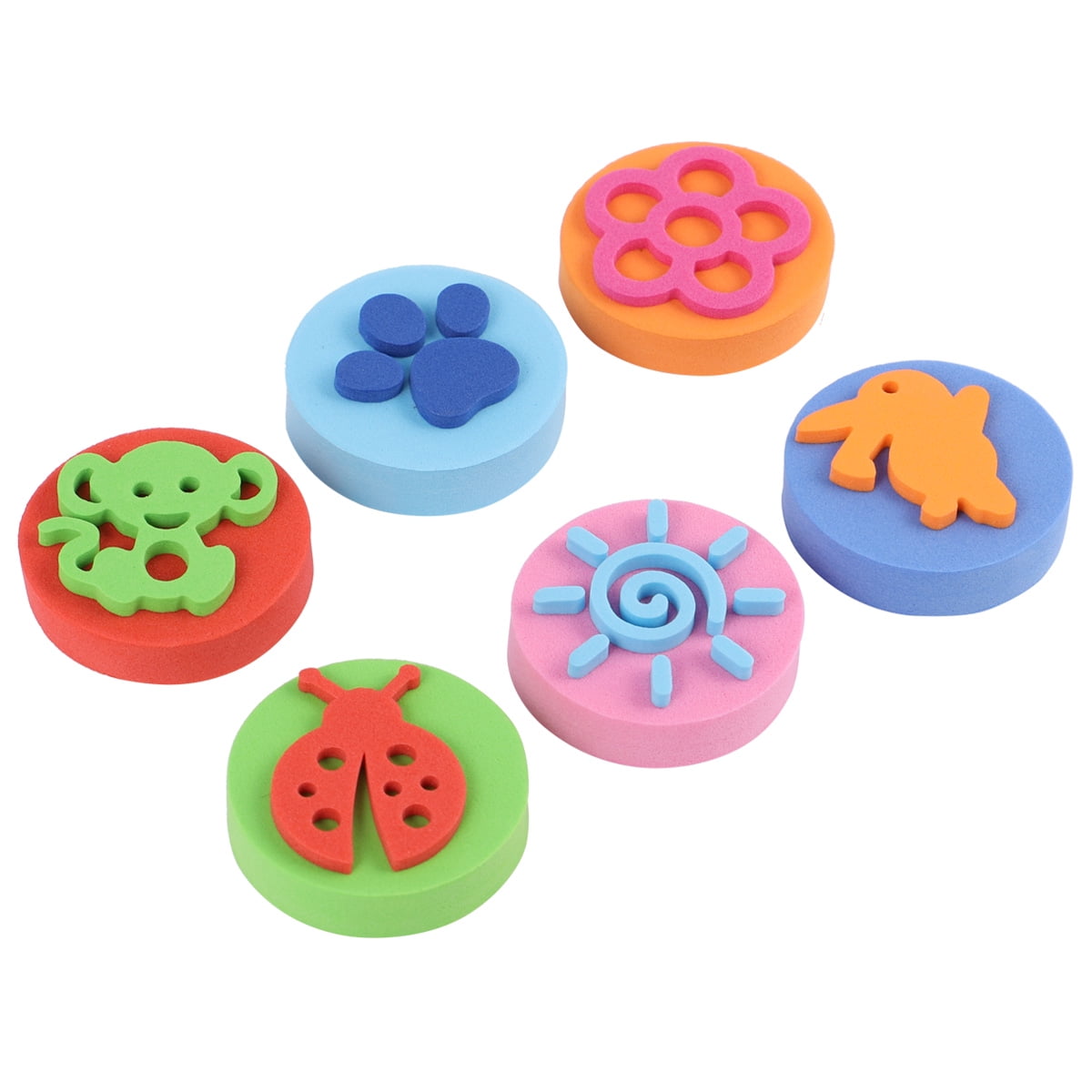 FOLOYORI Kids Stamp Set 12Pcs Graffiti EVA Stamps Assorted Color for ...