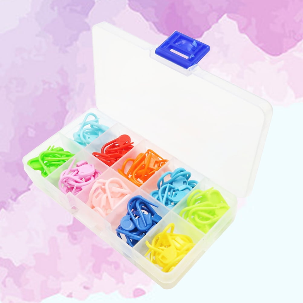 FOLOYORI Knitting Crochet Locking Stitch Markers 120Pcs Assorted Color ...