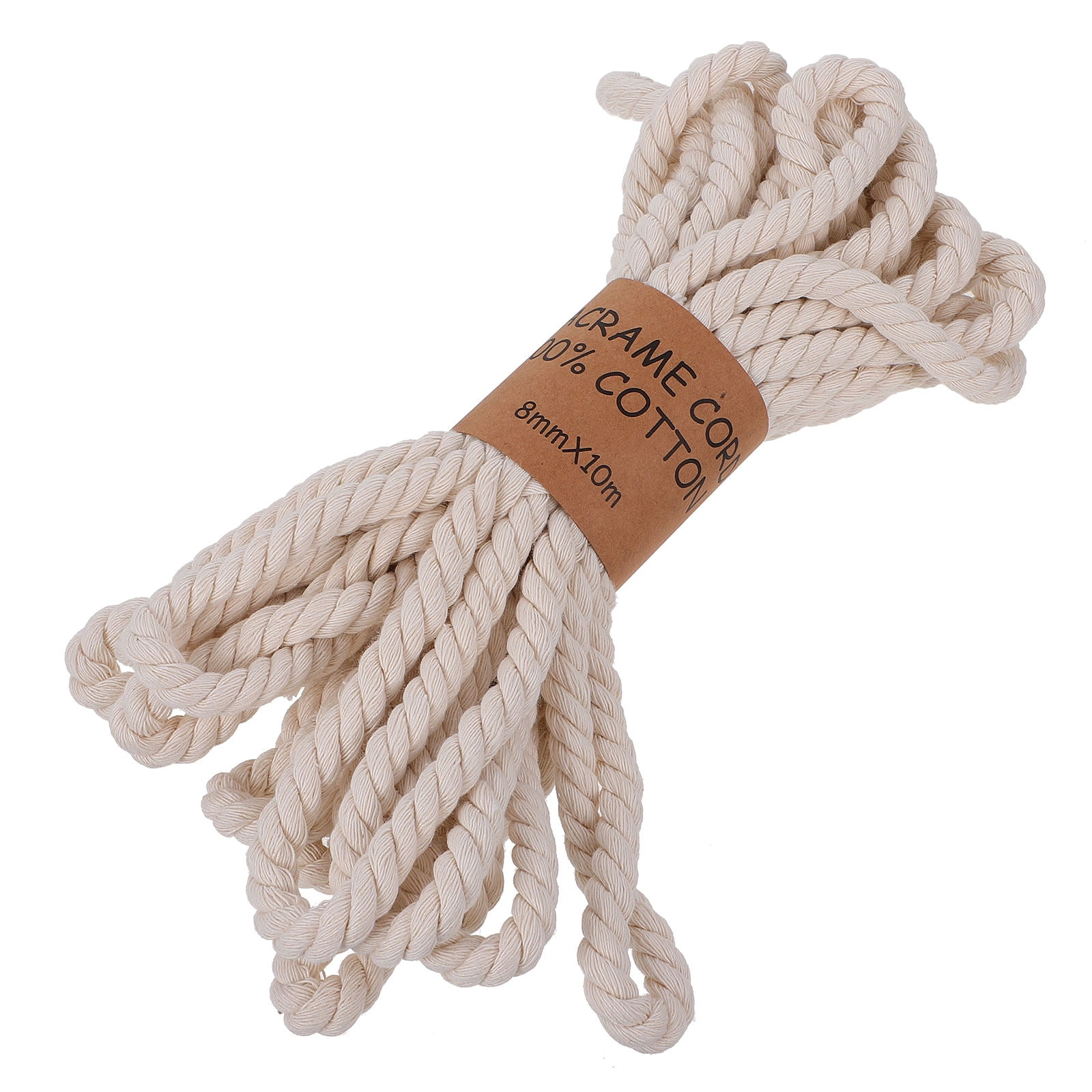 FOLOYORI Natural Twisted Cotton Rope 1 Bundle for DIY Woven Rope and ...