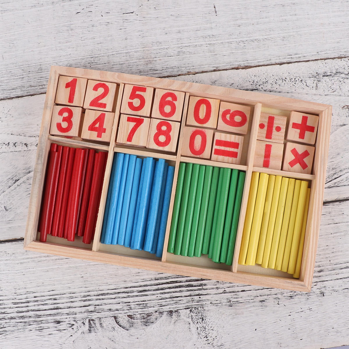 FOLOYORI Wooden Educational Counting Rods for Kids Playing Assorted ...
