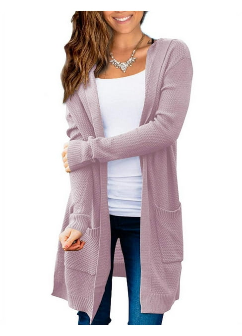 Real Essentials 3 Pack: Women's Long Sleeve Open-Front Cardigan with ...