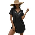 FOLUNSI Womens Plus size Swimsuit Cover Ups V Neck Lace Crochet Summer ...