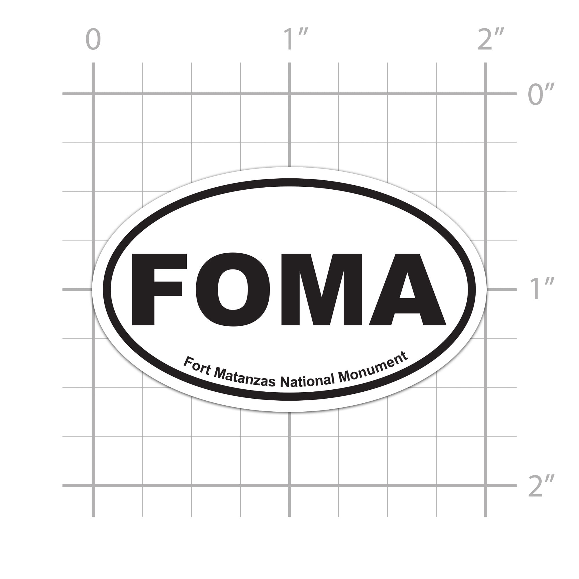 FOMA Fort Matanzas National Monument Sticker for water bottle phone ...
